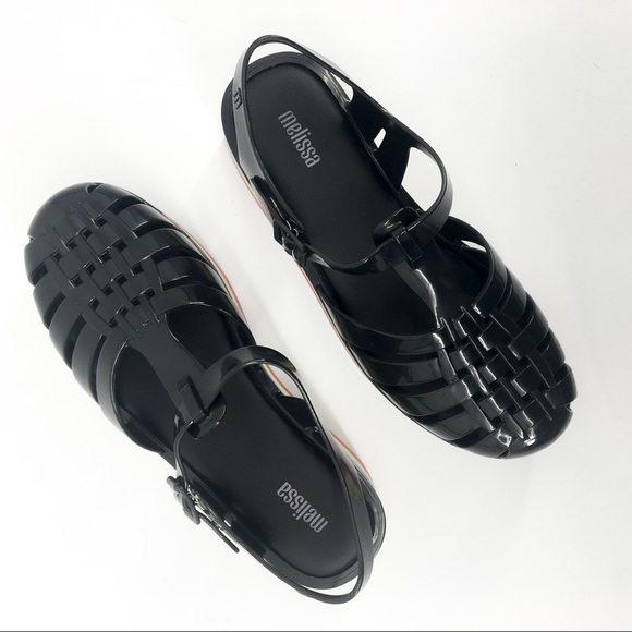 Melissa | Shoes | Melissa Black Platform Jelly Sandals Dolls Kill 8 ...